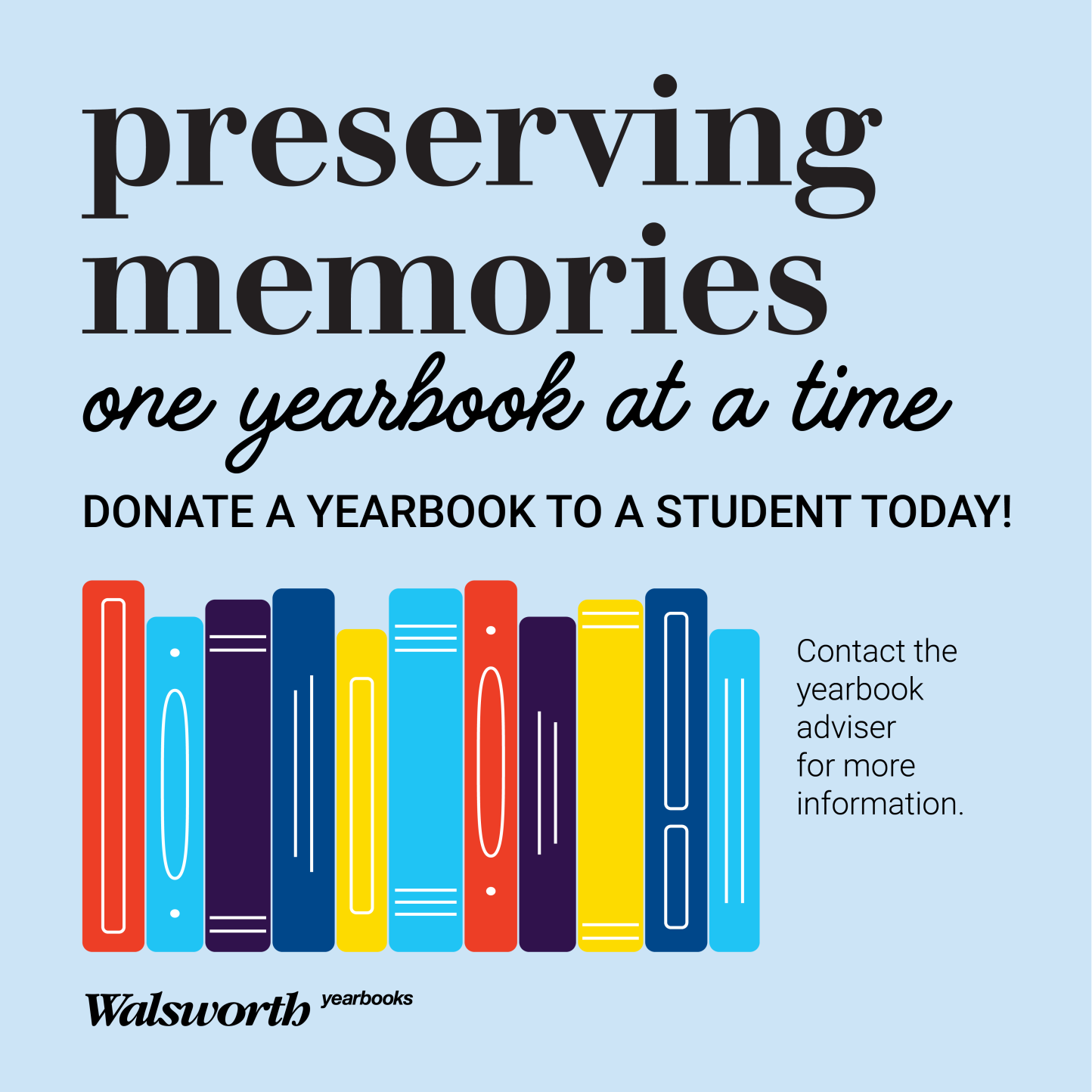 Yearbook Donation Program | Yearbook Social Media Graphics