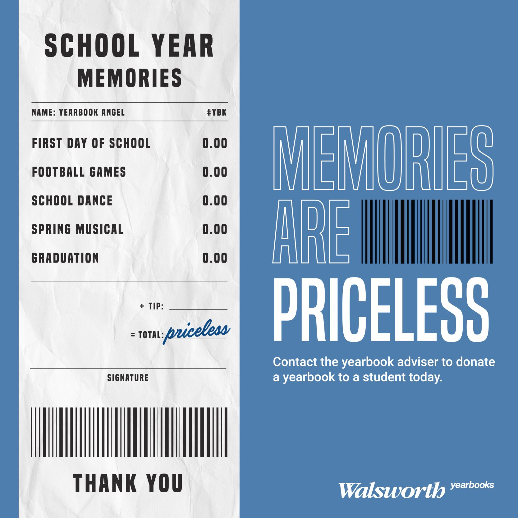 Yearbook Donation Program | Yearbook Social Media Graphics