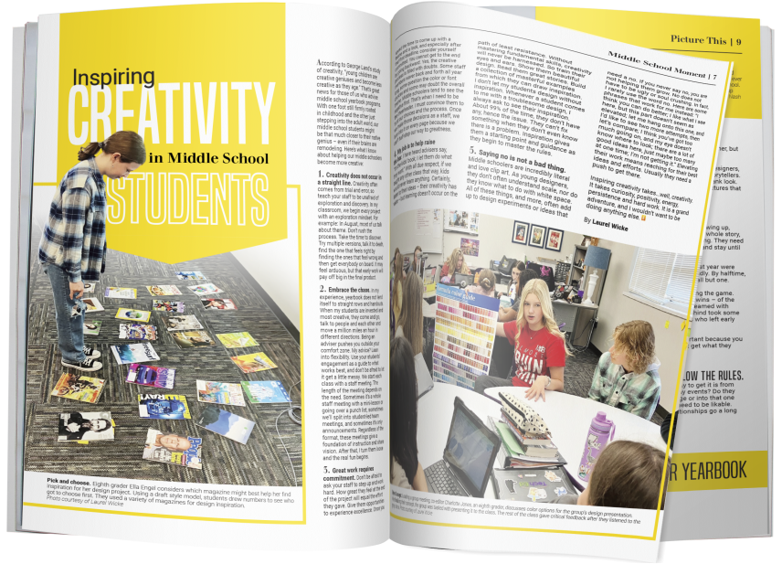 Yearbook Creativity With Middle School Students | Walsworth Yearbooks
