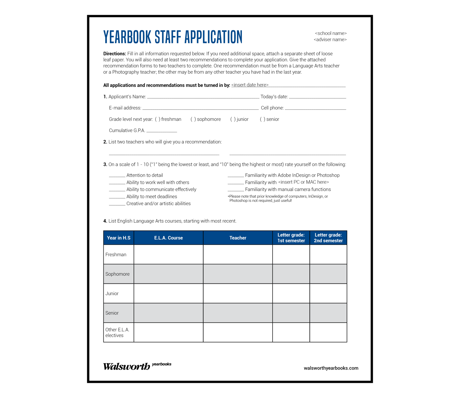 Recruit Your Staff | Adviser Resources | Yearbook Staff Recruitment